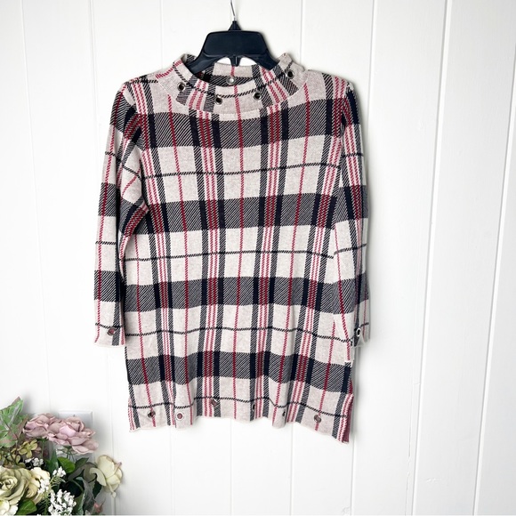 Belldini | Tops | Belldini Plaid Shirt Sleeve Tunic Top | Poshmark